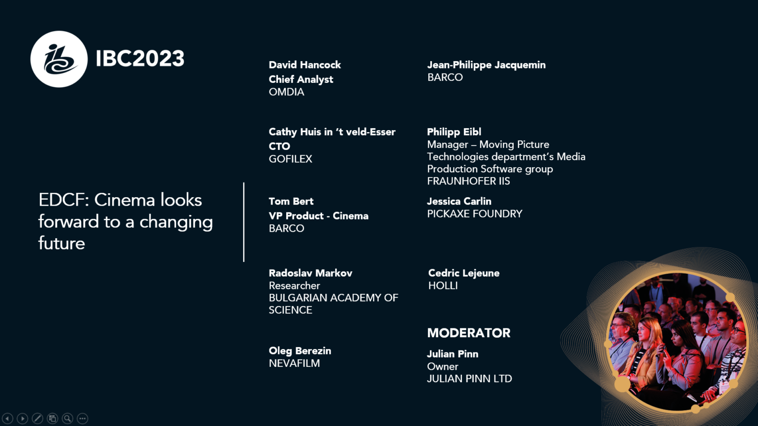 EDCF Cinema Seminar at IBC 2023 – Summary - European Digital Cinema Forum